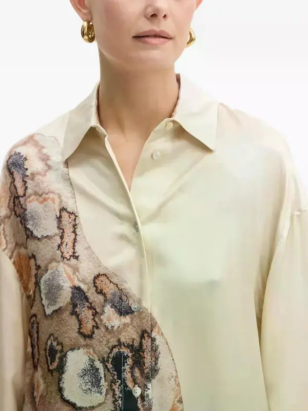 AERON Abstract-print Button-down Shirt