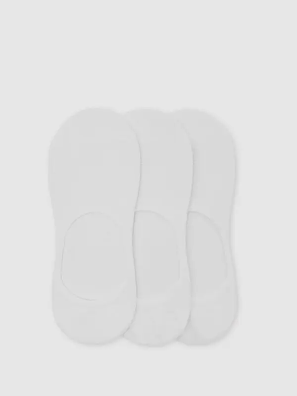 REISS Axis Invisible Trainer Socks 3-pack - White