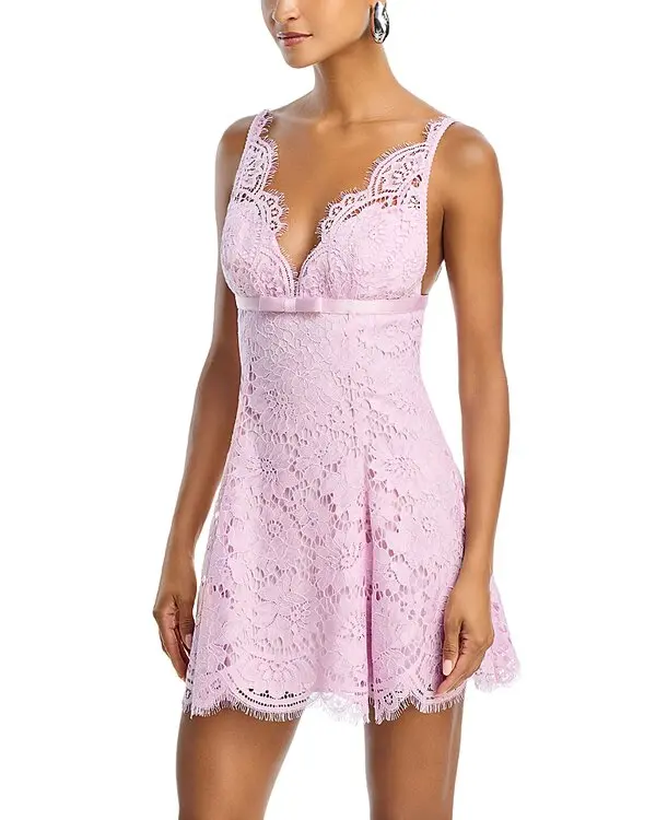 chinese dress ladies Pink Lace Embellished Midi Dress main image 1
