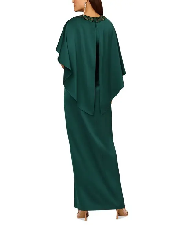 Aidan Mattox Cape Column Gown