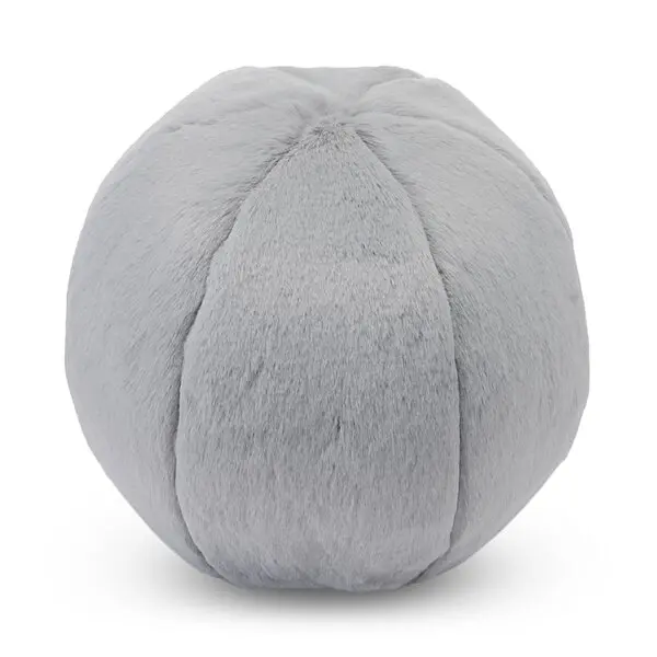 Aqua Big Rabbit Faux Fur Ball Pillow Exclusive - Cool Grey
