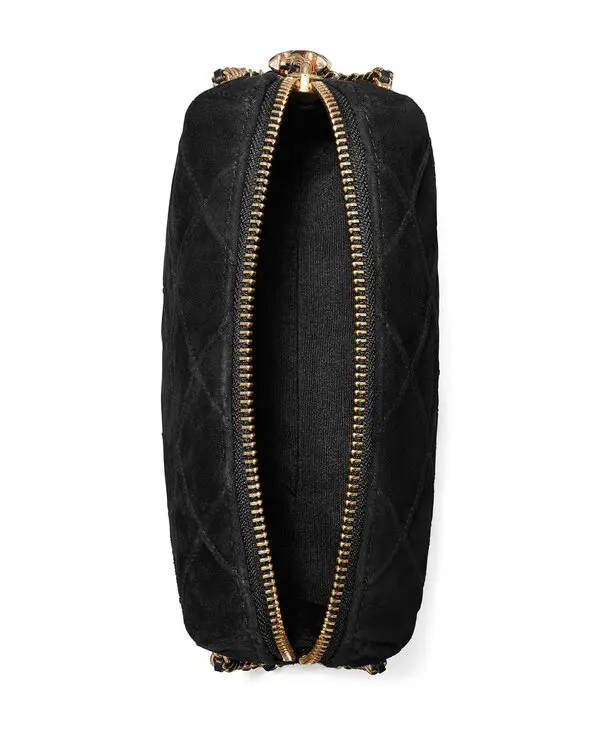 Tory Burch Fleming Suede Soft Crossbody Bag - Black