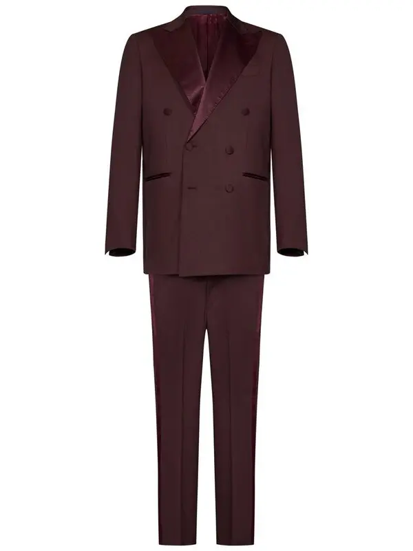 FRANZESE COLLECTION Franzese Napoli James Bond 007 Model Suit - Red