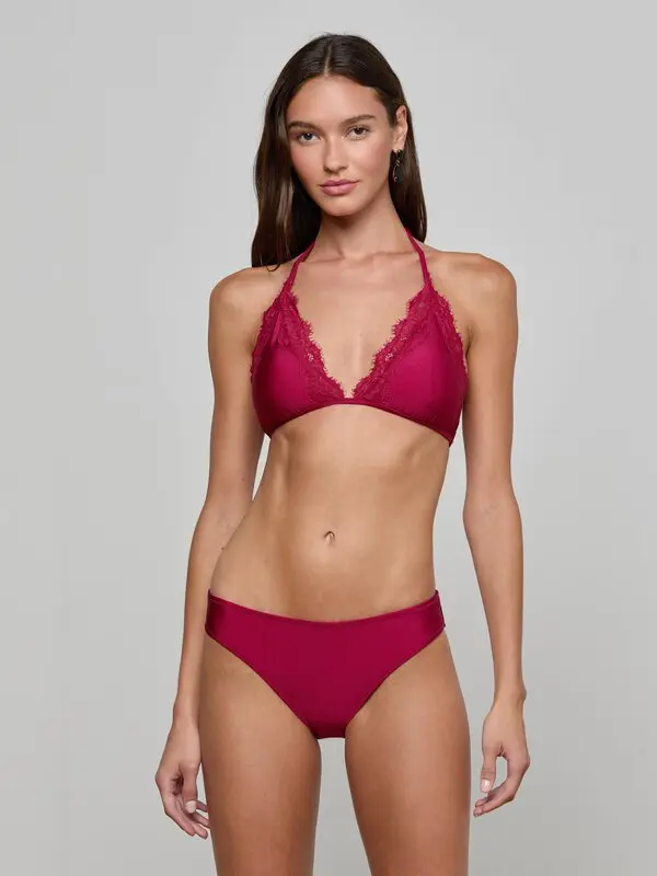 L'Agence Nicole Bikini Bottom - Black Cherry