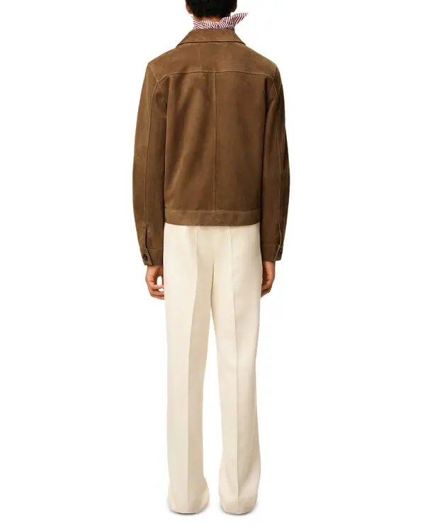 AMI Paris Regular Fit Leather Jacket - Hazelnut
