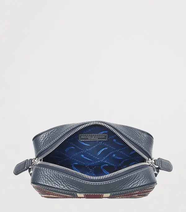 ASPINAL OF LONDON Leather Union Flag Camera Bag