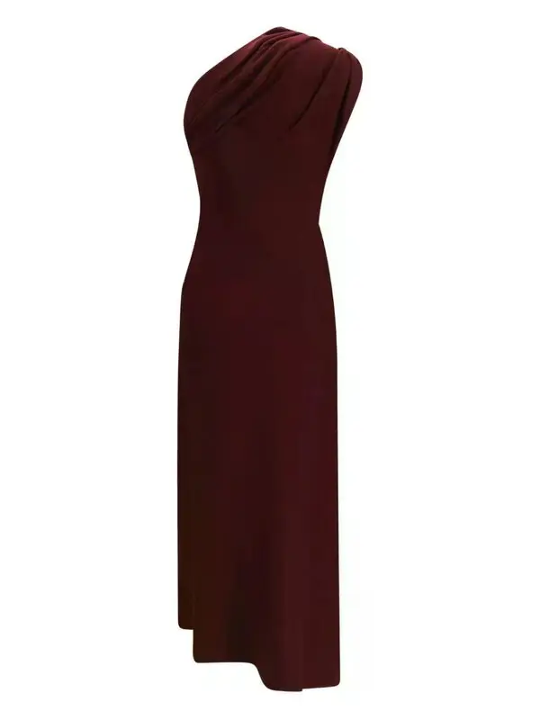 Khaite Draped One-shoulder Dress - Red