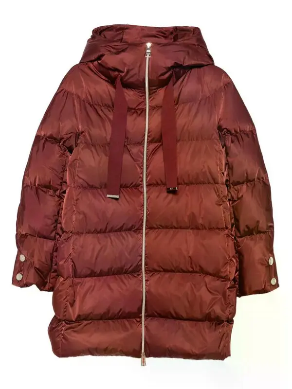 Herno Hooded Quilted Coat - Red