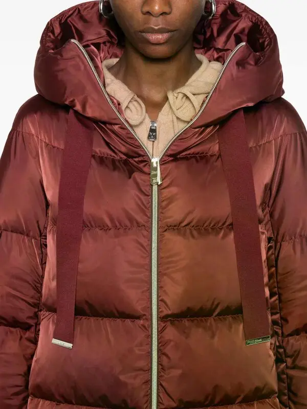 Herno Hooded Quilted Coat - Red