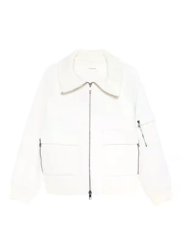 P.a.r.o.s.h Zip-front Patch-pocket Jacket - White