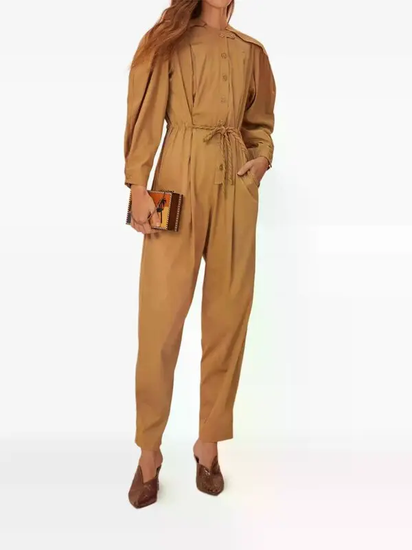 Farm Rio Raglan-sleeve Jumpsuit - Brown