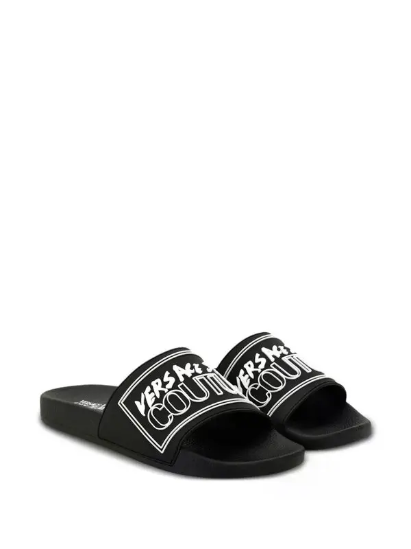 Versace Logo-embossed Slides