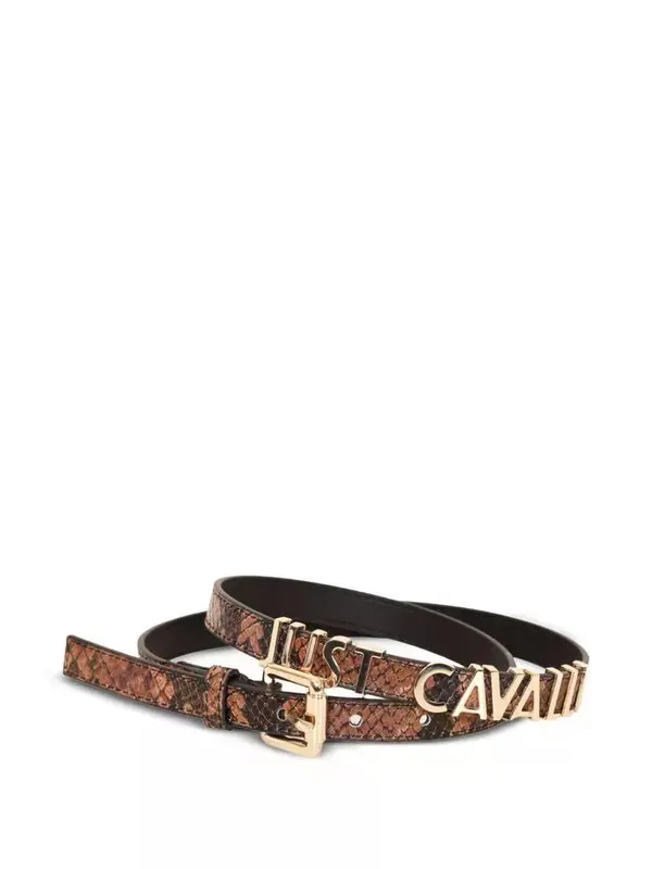 Just Cavalli Logo-lettering Belt - Brown