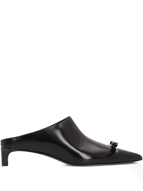 JIL SANDER 25mm Bow-detail Leather Mules