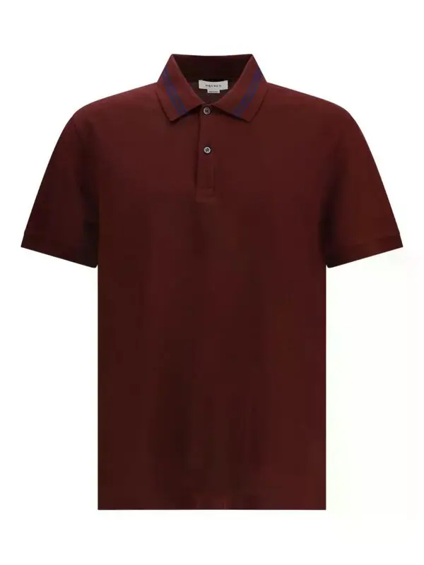 Alexander McQueen Ribbed Short-sleeve Polo Shirt - Red