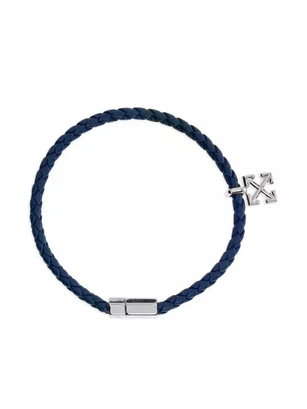Off-White Arrows Charm Leather Bracelet - Blue