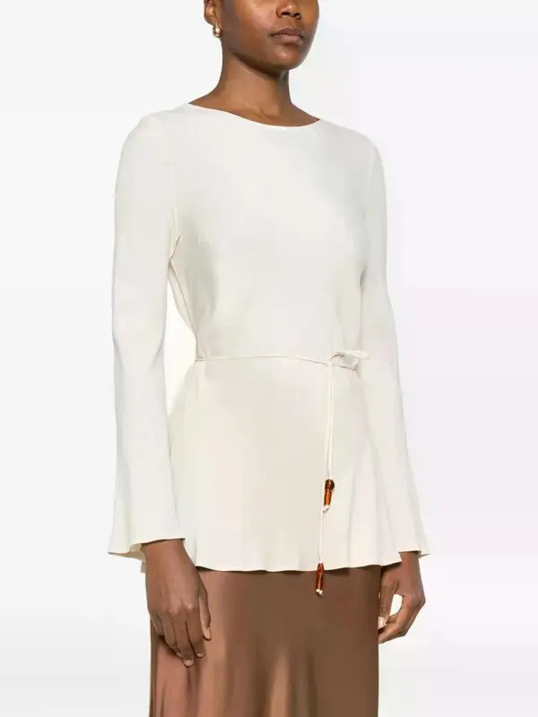 OTTOD'AME Bell-sleeve Tie-front Top