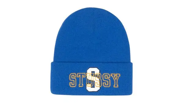 StÜssy Cuff Varsity S Beanie - Blue