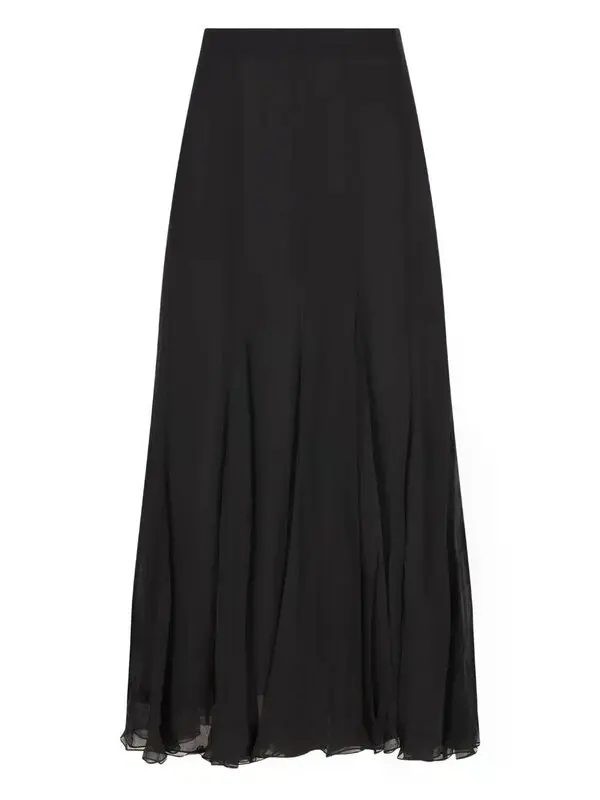 Chloé Flared Maxi Skirt With Ruffled Hem