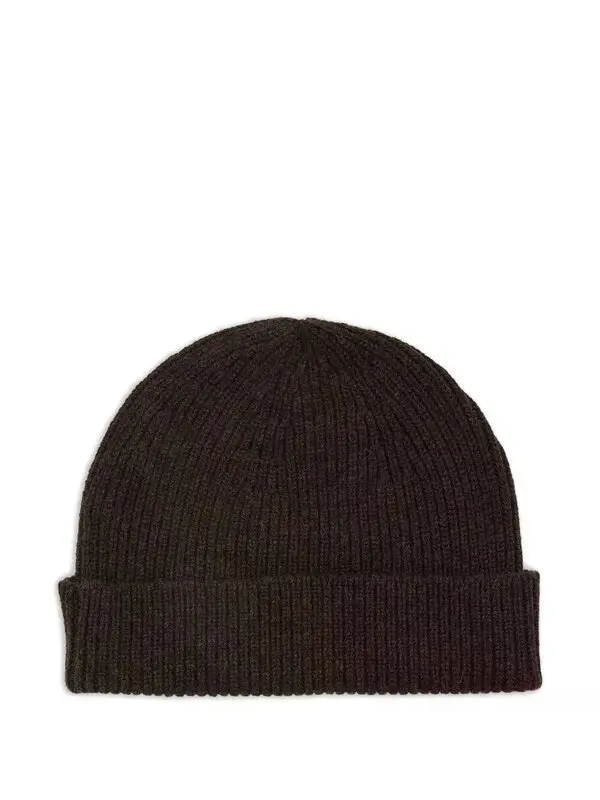 YVES SALOMON Cashmere Knit Beanie - Brown