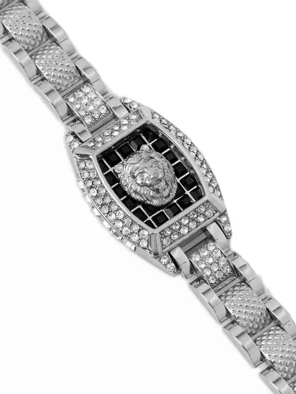 Guess Lion-head Crystal-embellished Bracelet