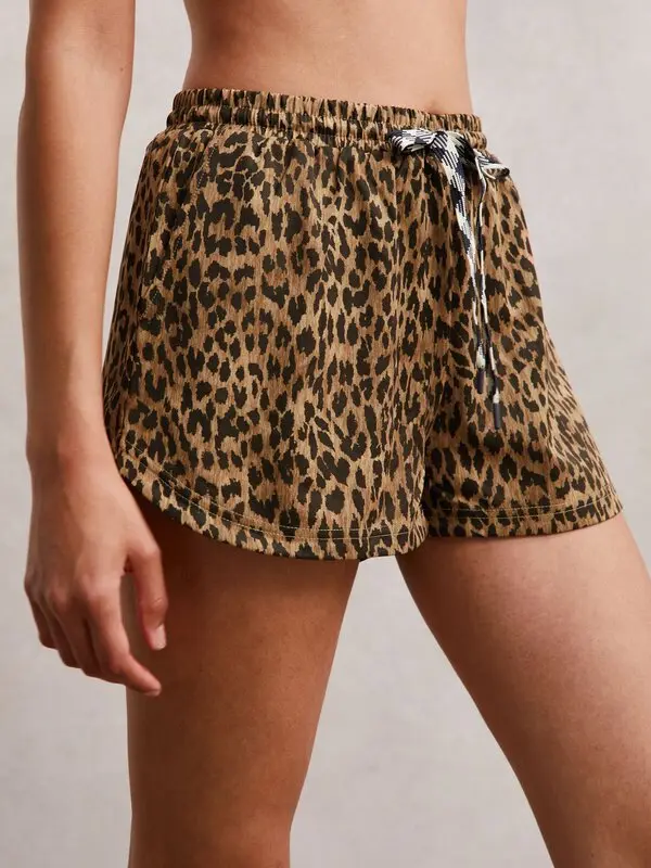 The Upside Leopard-print Running Shorts