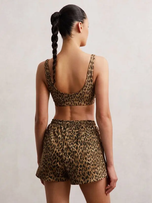 The Upside Leopard-print Running Shorts