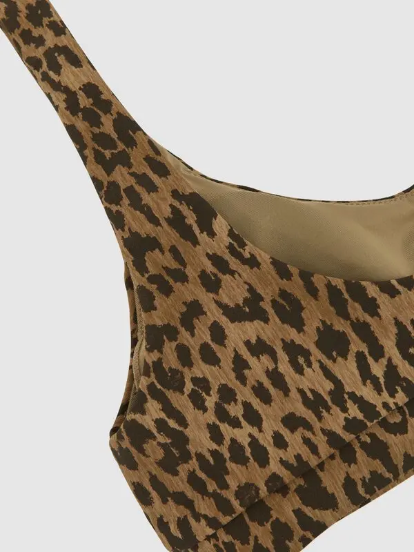 The Upside Leopard-print Scoop Bra