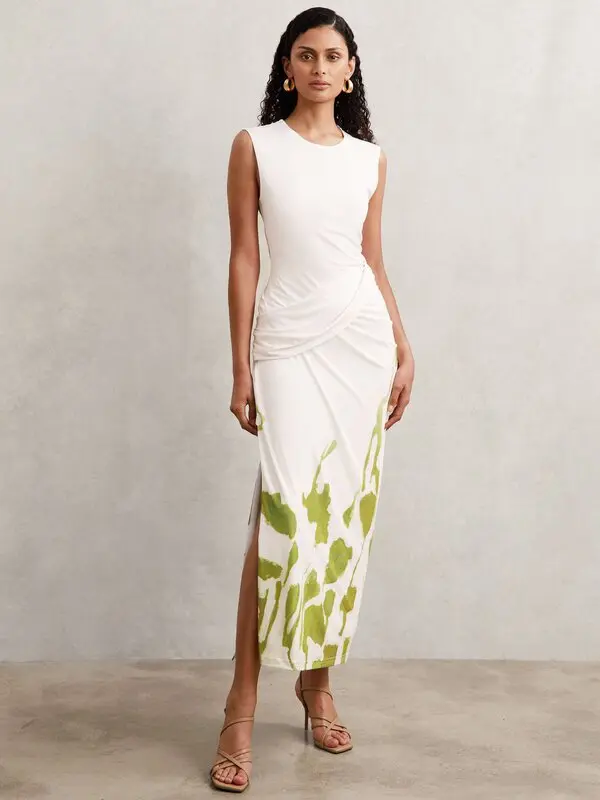 Acler Floral-print Jersey Midi Dress