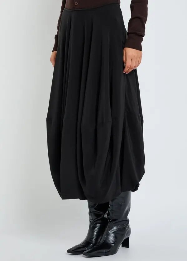 LEMAIRE Balloon Silk-crepe Midi Skirt