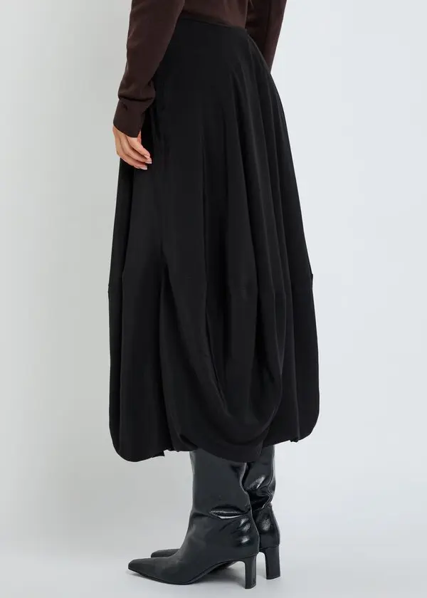 LEMAIRE Balloon Silk-crepe Midi Skirt