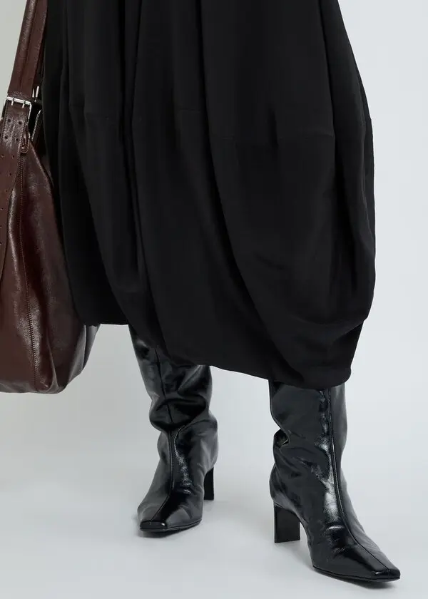 LEMAIRE Balloon Silk-crepe Midi Skirt