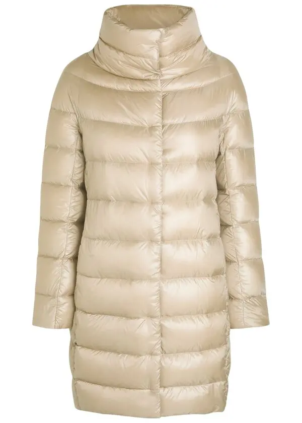 Herno Quilted Shell Coat - Beige