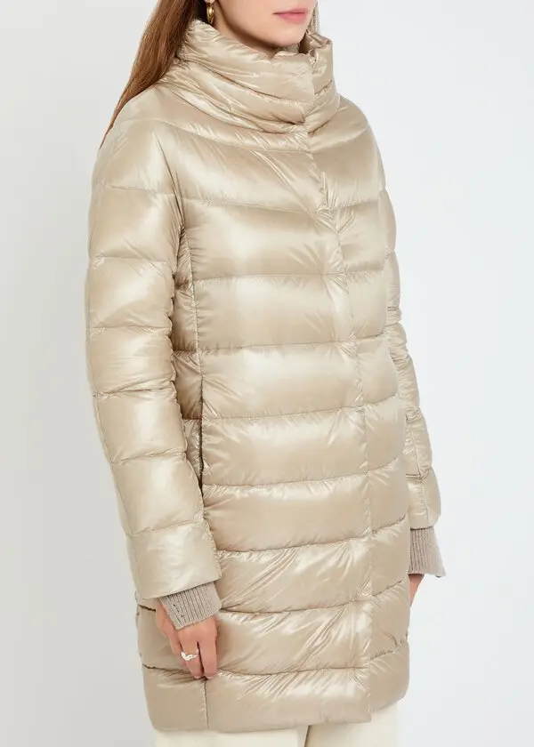 Herno Quilted Shell Coat - Beige