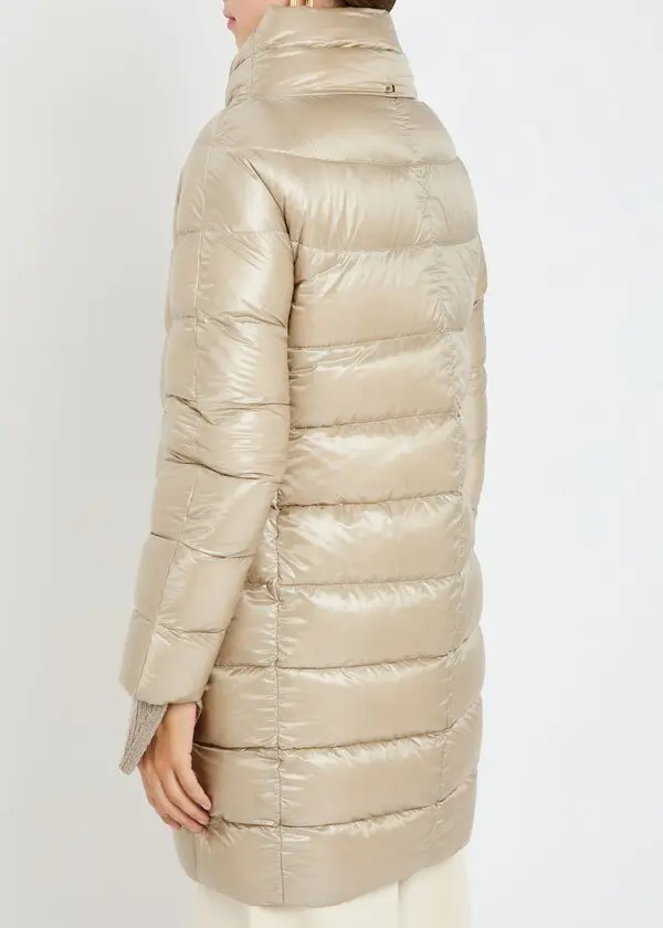 Herno Quilted Shell Coat - Beige