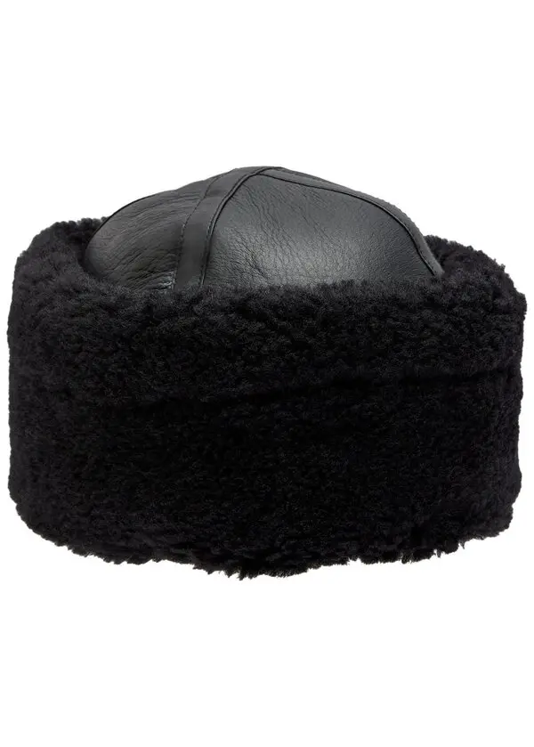 TOTEME Shearling Hat - Black