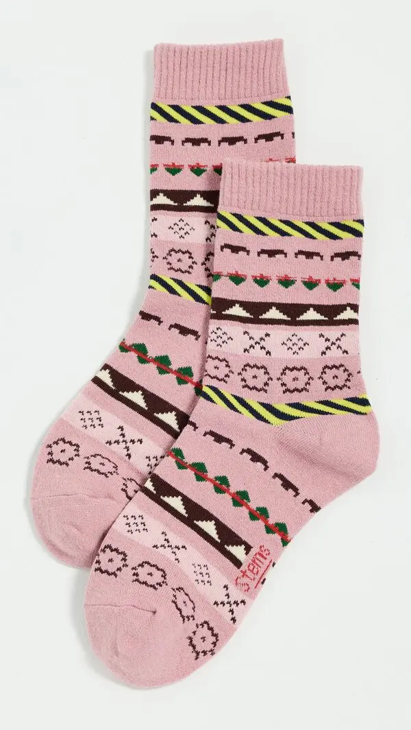 STEMS Leah Striped Crew Socks