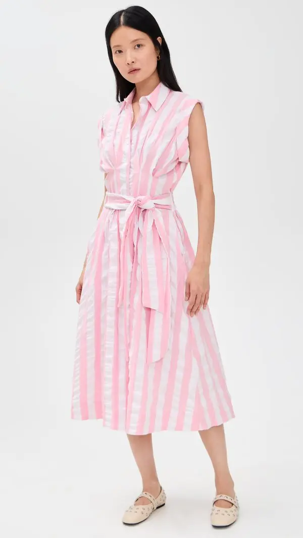 LE BOP Striped Maxi Dress