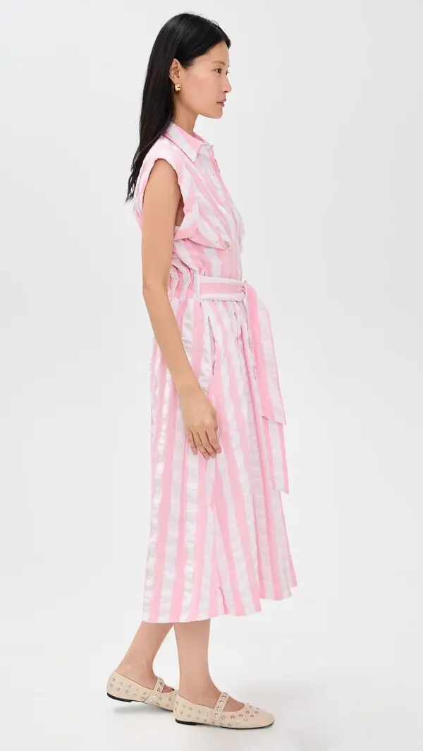LE BOP Striped Maxi Dress