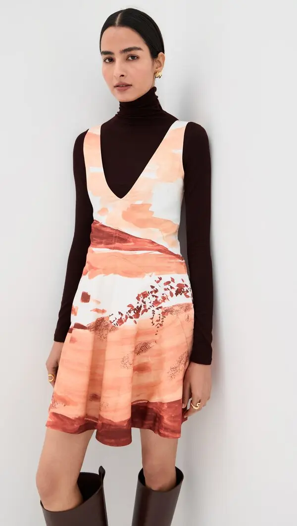 JW Anderson Printed V-neck Mini Dress