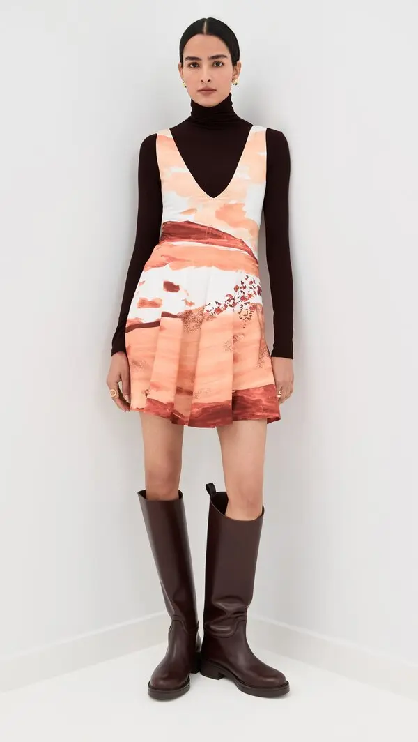 JW Anderson Printed V-neck Mini Dress