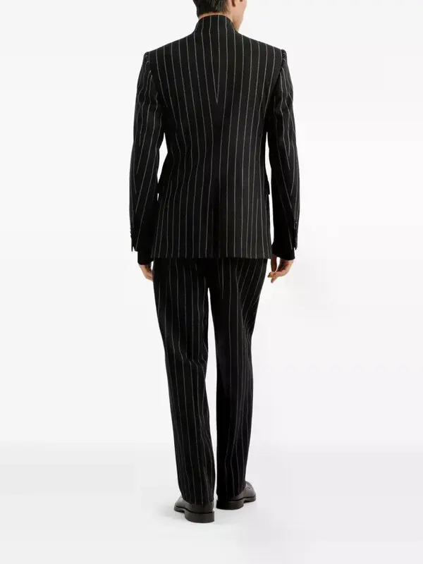 Dolce & Gabbana Pinstripe-pattern Mandarin-collar Blazer