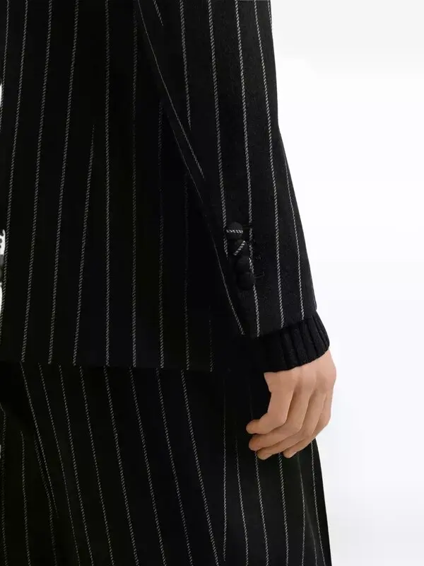 Dolce & Gabbana Pinstripe-pattern Mandarin-collar Blazer