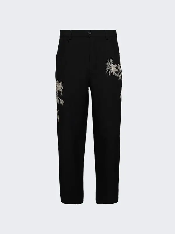 BLUEMARBLE Botanic Bead Embroidered Wool Pants
