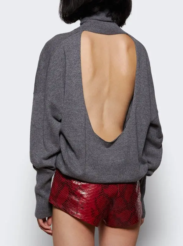 Zeynep Arçay Backless Wool-cashmere Jumper