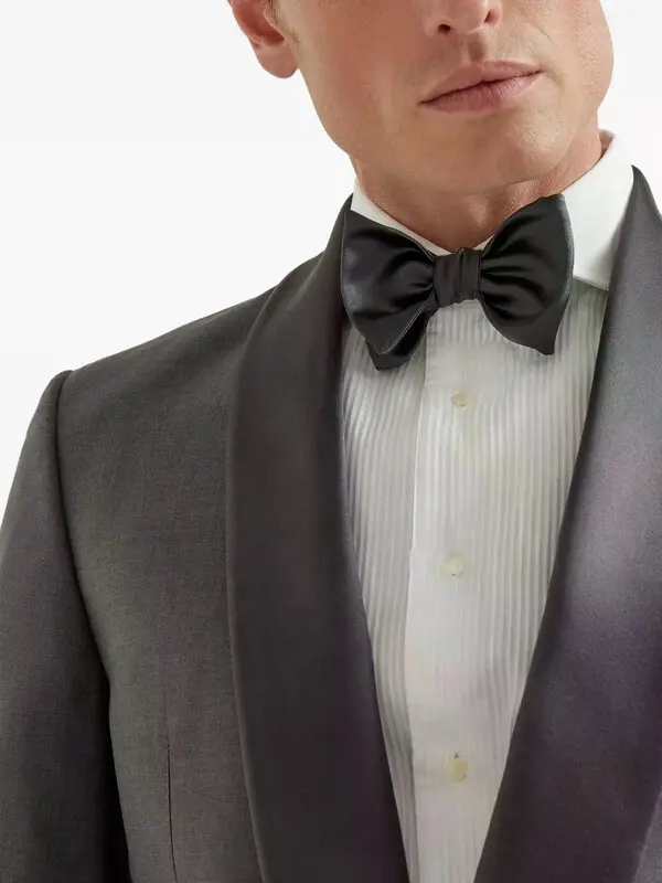 Brunello Cucinelli Silk-cotton Blend Bow Tie - Grey