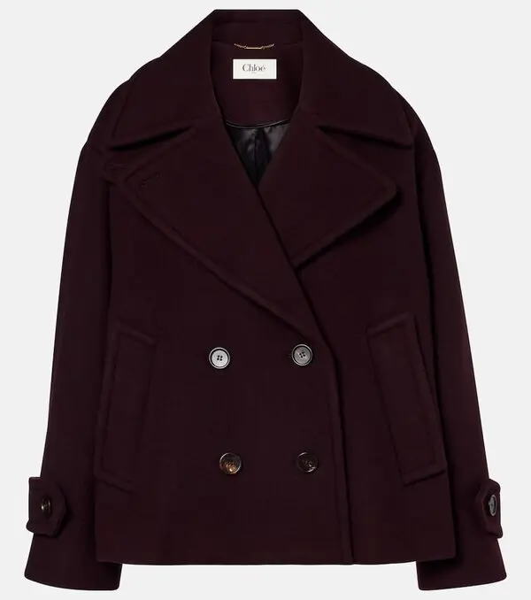 Chloé Double-breasted Wool-blend Coat