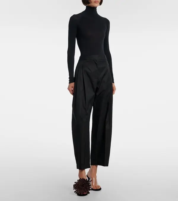 Alaïa Floral-appliqué Asymmetric Mules - Black
