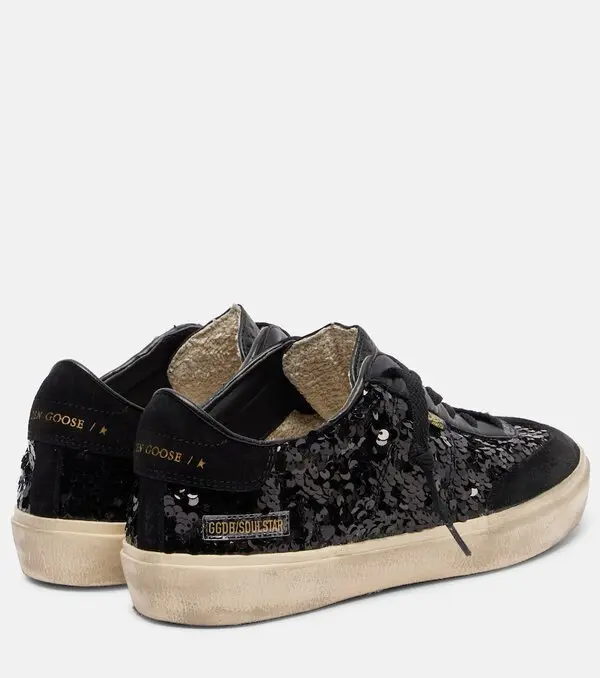 GOLDEN GOOSE Soul Star Sequined Leather Sneakers
