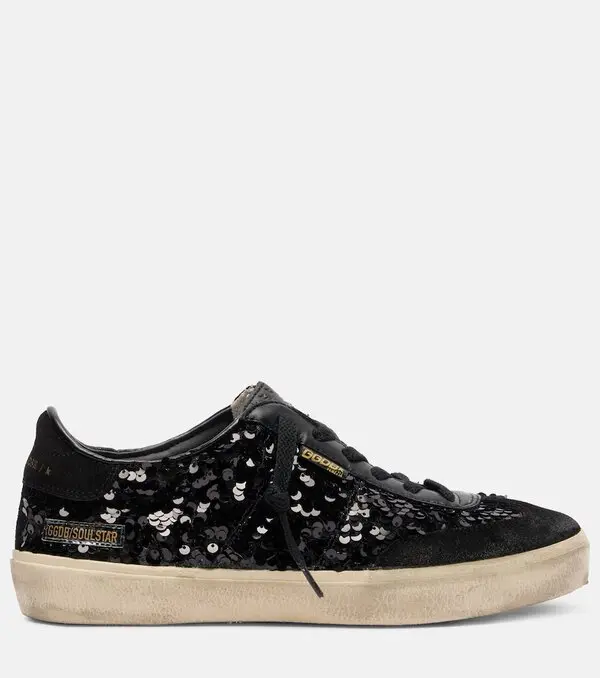 GOLDEN GOOSE Soul Star Sequined Leather Sneakers
